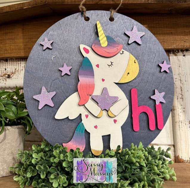 Rainbow Unicorn Hi | Sassy Masseys