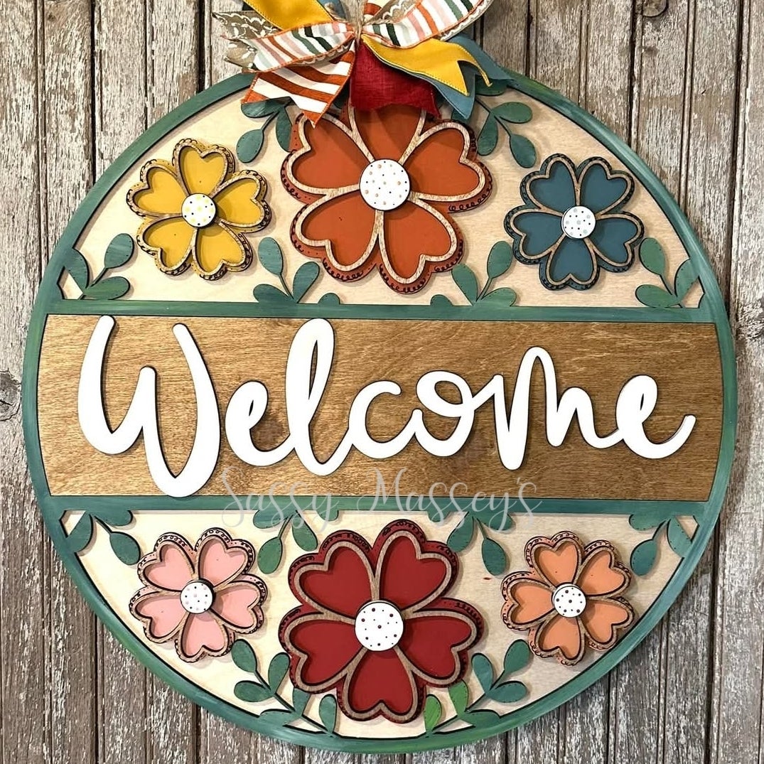 Welcome With 6 Flowers | Sassy Masseys